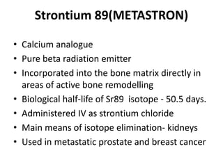 Radioisotopes in the management of bone metastases | PPTX