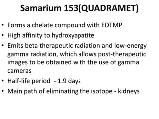 Radioisotopes in the management of bone metastases | PPTX