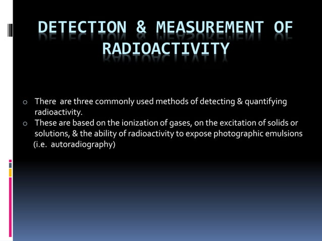 Radioisotope technique and methods | PPTX | Chemistry | Science