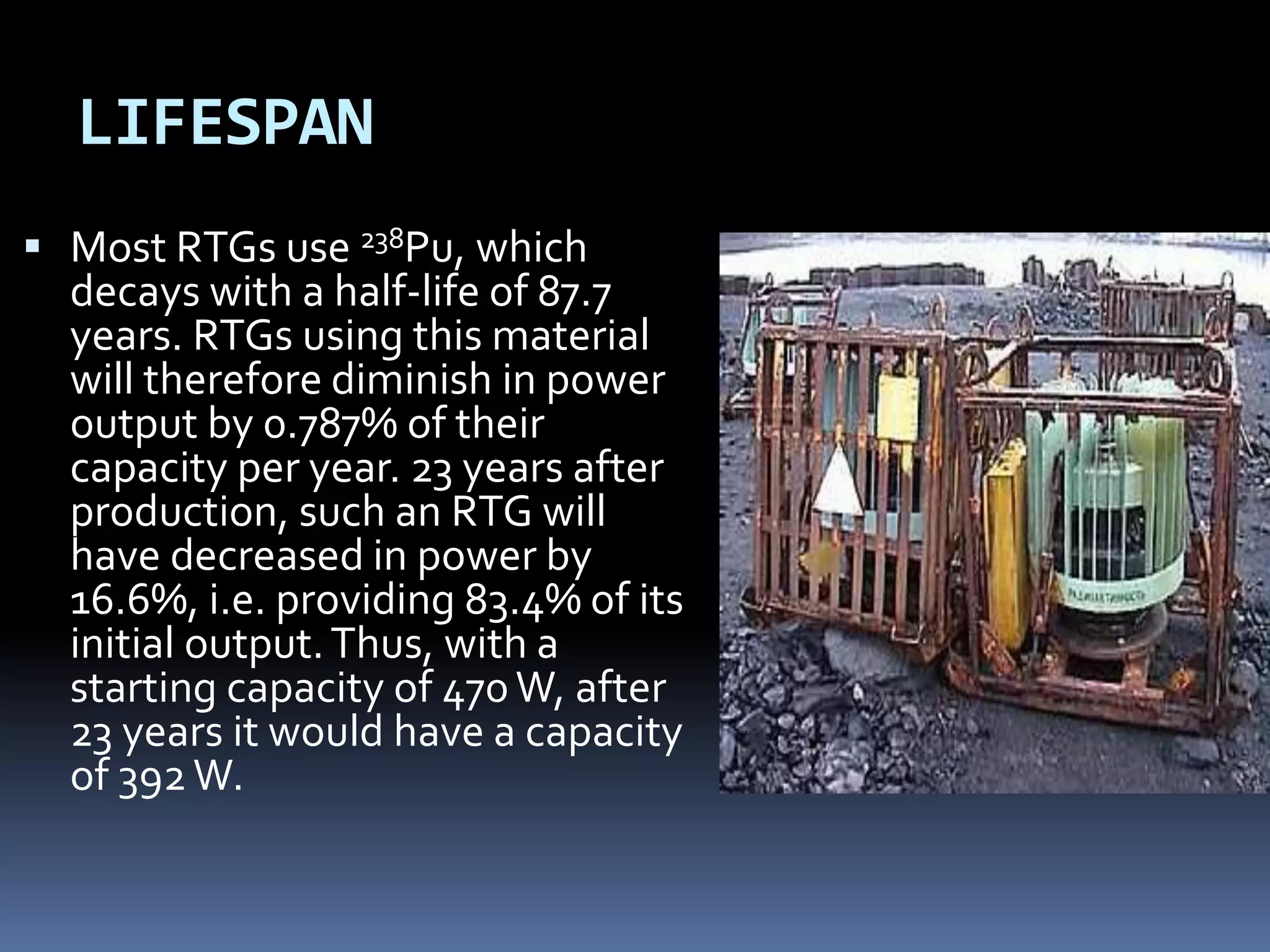 Generator for space shuttles-Radioisotope thermoelectric generator | PPTX