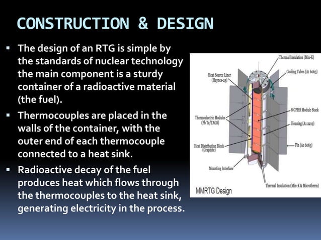 Generator for space shuttles-Radioisotope thermoelectric generator ...