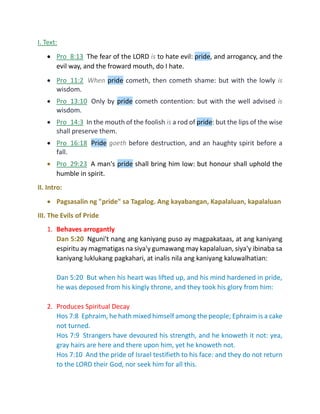 A Bible Study Lesson About the Evils of Pride.docx