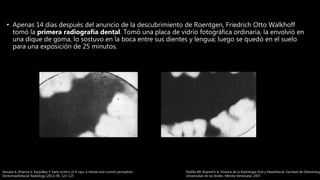 Radiología odontológica contemporánea Tema 1: Historia de la Radiología ...