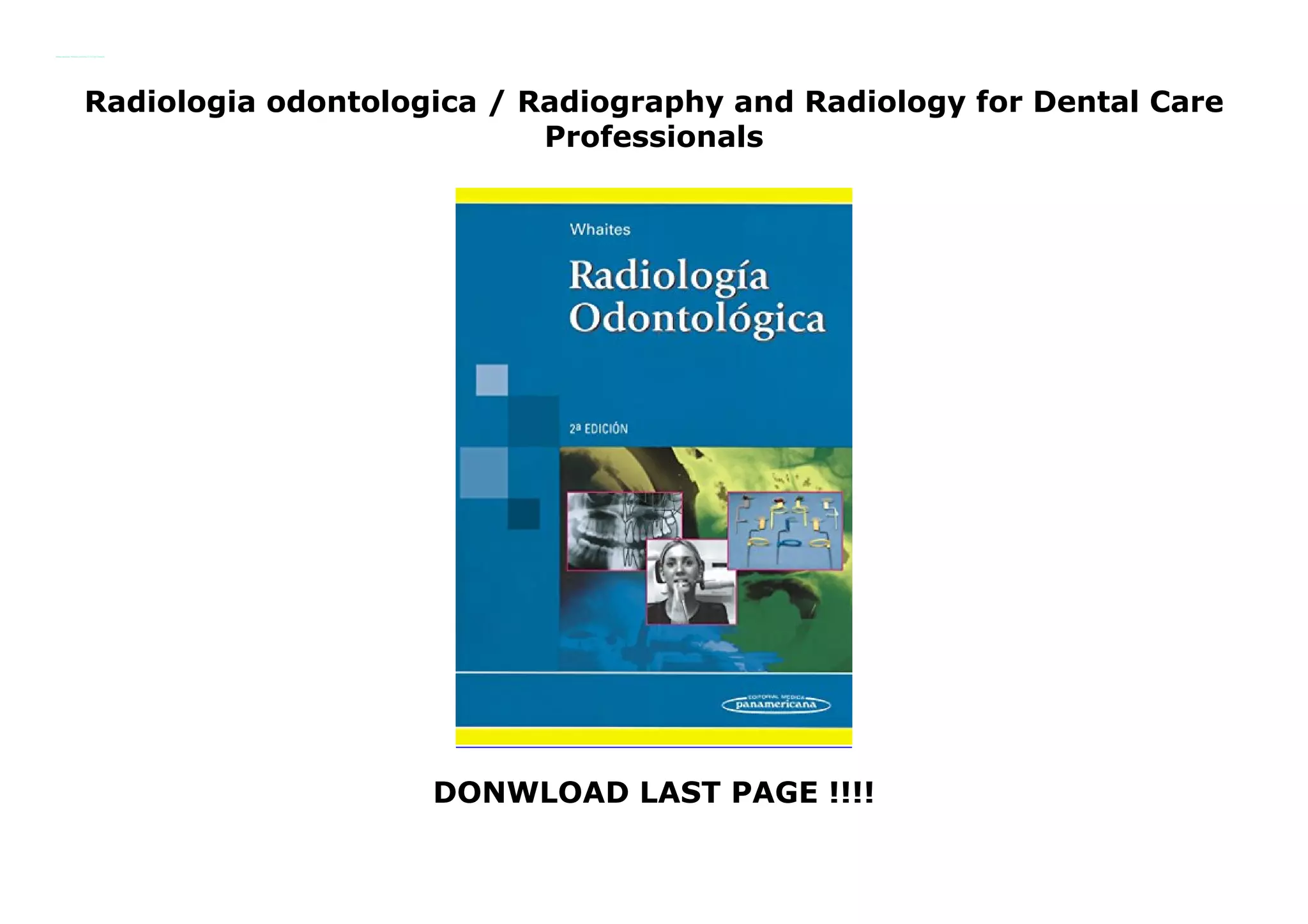 Dental Radiology Book by Eric Whaites | PPT
