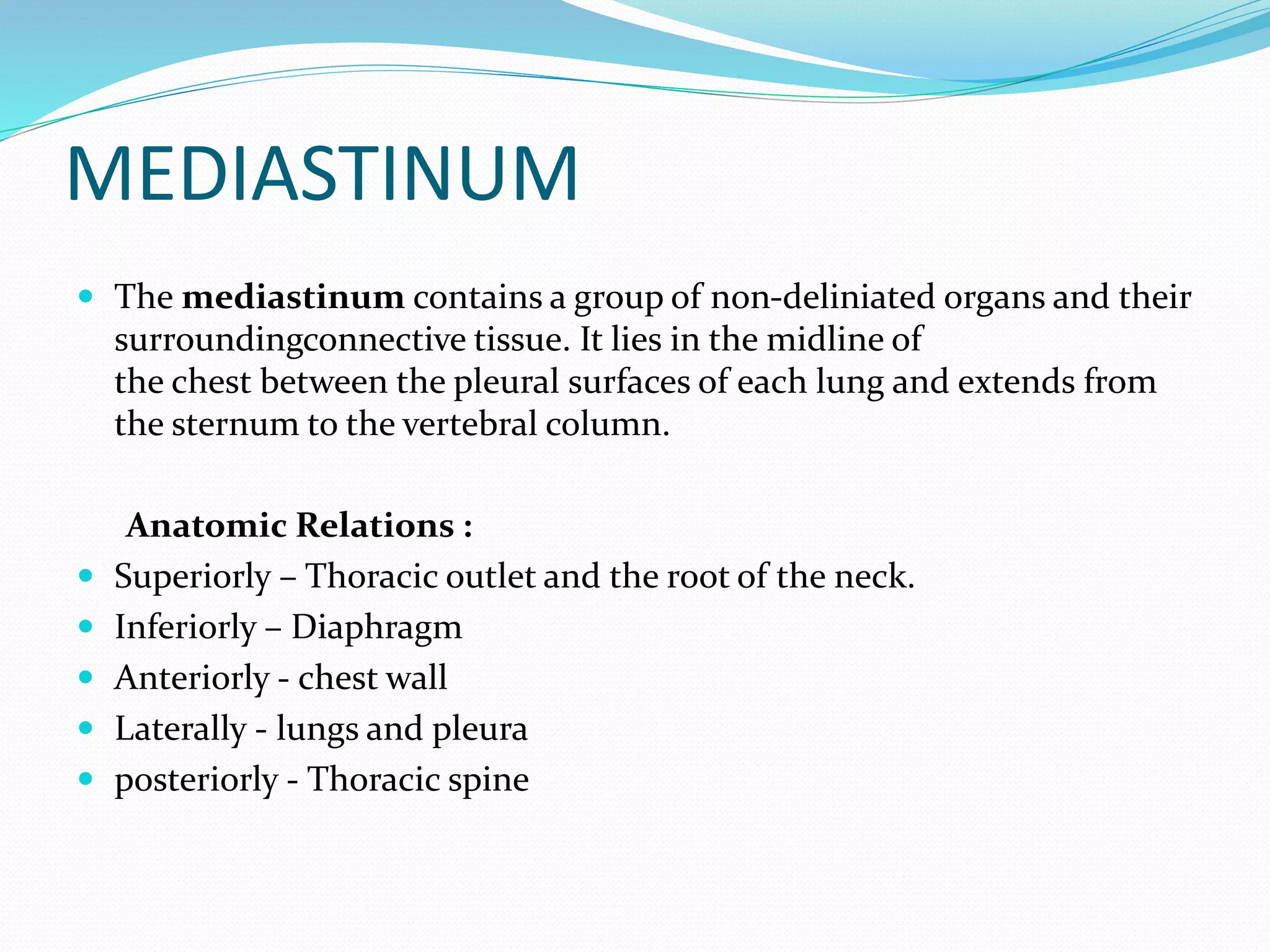 Radiological anatomy of chest including lungs,mediastinum and thoracic ...