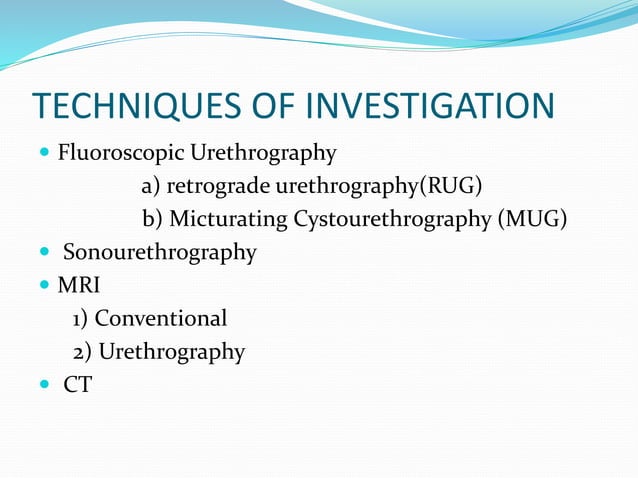 Radiological anatomy of the male urethra and techniques of imaging ...