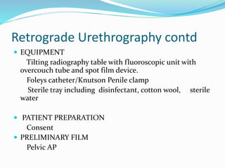 Radiological anatomy of the male urethra and techniques of imaging | PPTX