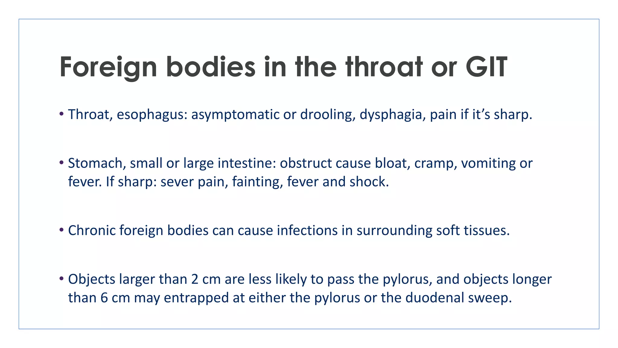 Radiological diagnosis of foreign body | PPTX