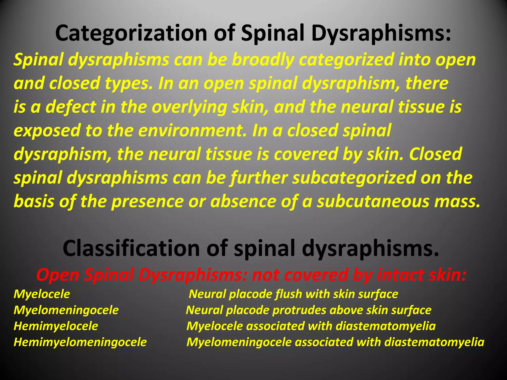 Radiological findings of congenital anomalies of the spine and spinal ...