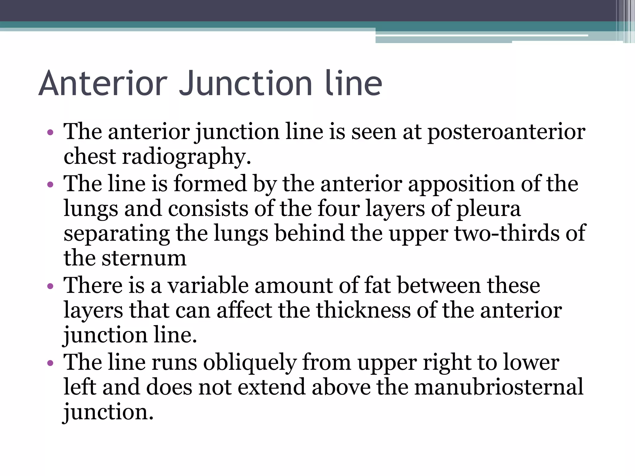 Radiological imaging of mediastinal masses | PPTX