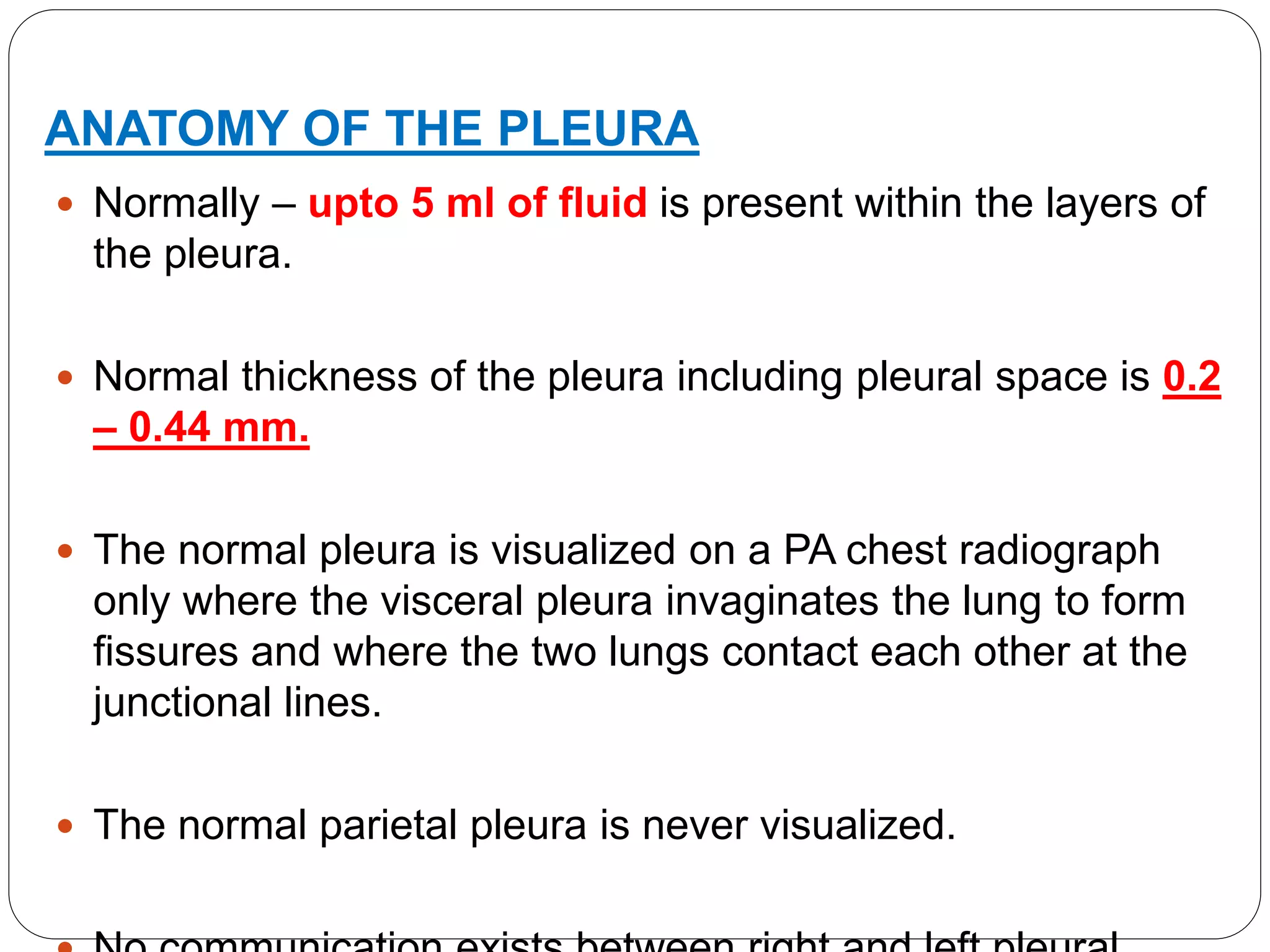 Radiological imaging of pleural diseases | PPTX