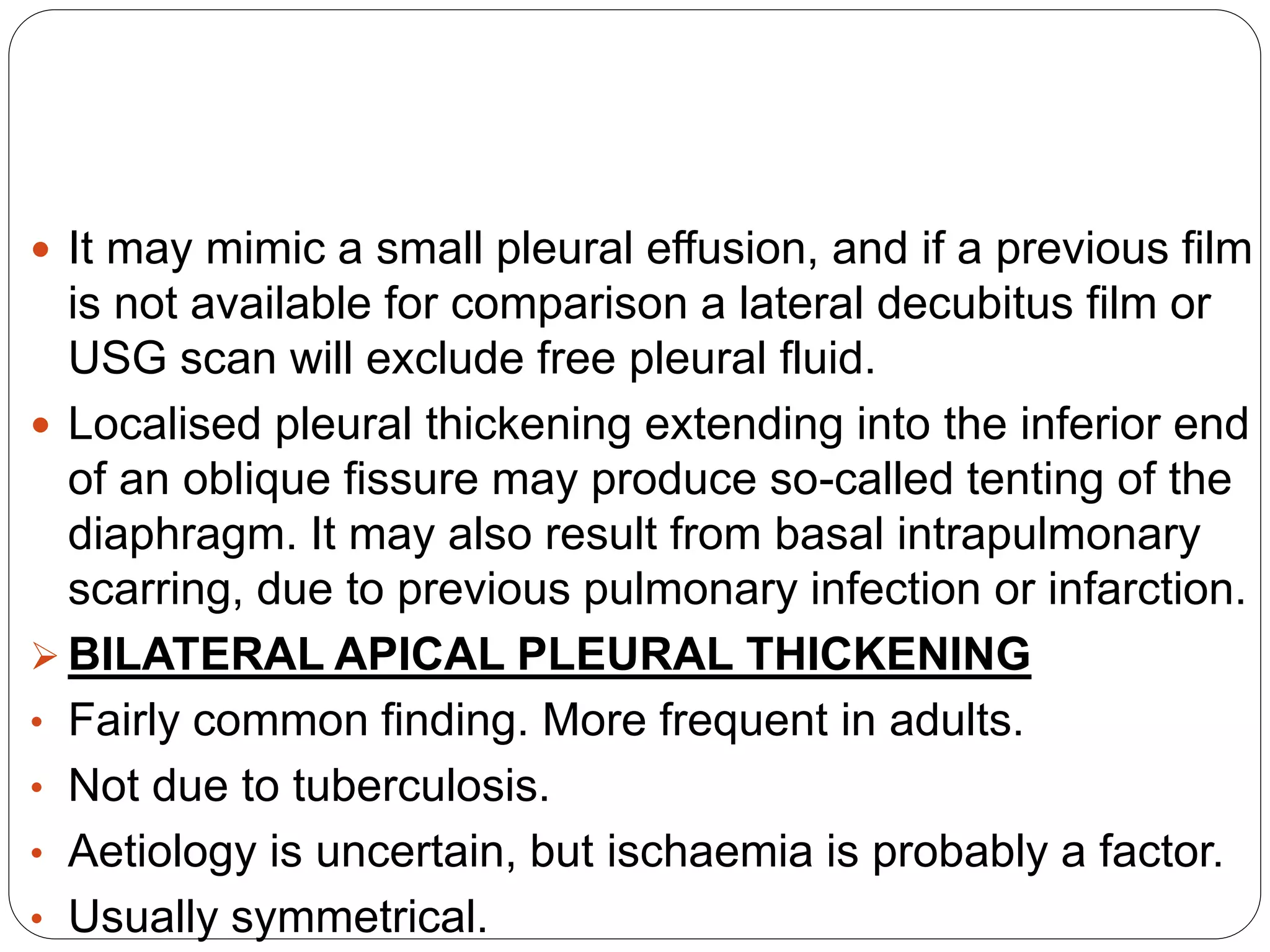 Radiological imaging of pleural diseases | PPTX