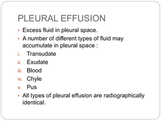 Radiological imaging of pleural diseases | PPTX