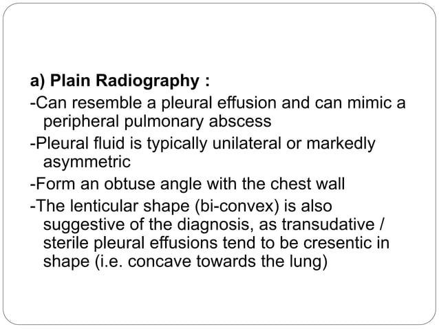 Radiological imaging of pleural diseases | PPTX