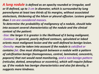 Radiological imaging of single solitary pulmonary nodule. | PPT
