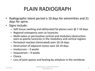 Radiological manifestations of chronic osteomyelitis - Dr. Olanipekun ...