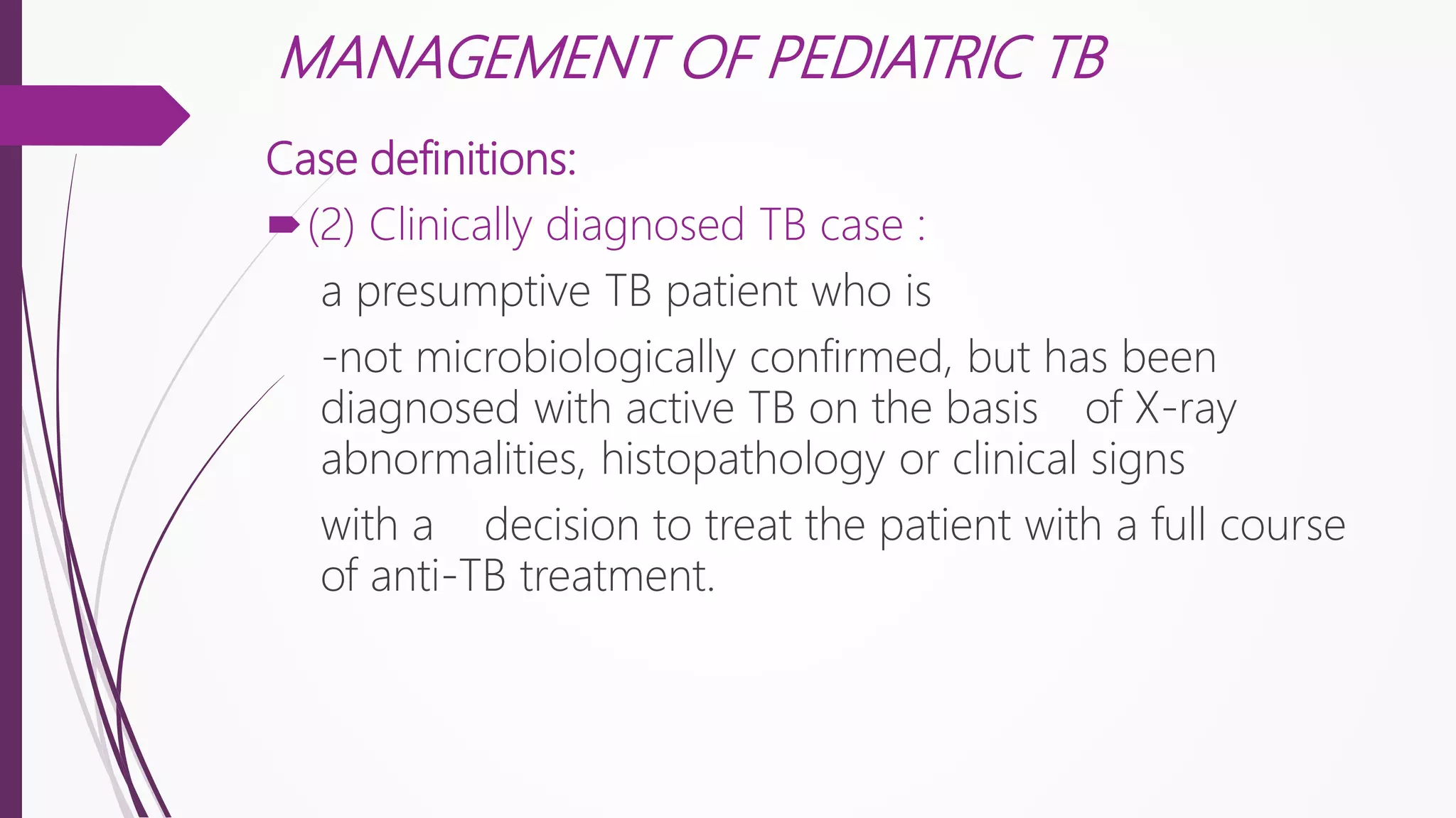 Radiological patterns, management of pediatric tb | PPT