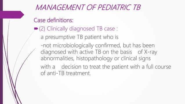 Radiological patterns, management of pediatric tb | PPT