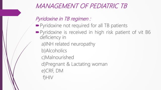 Radiological patterns, management of pediatric tb | PPT