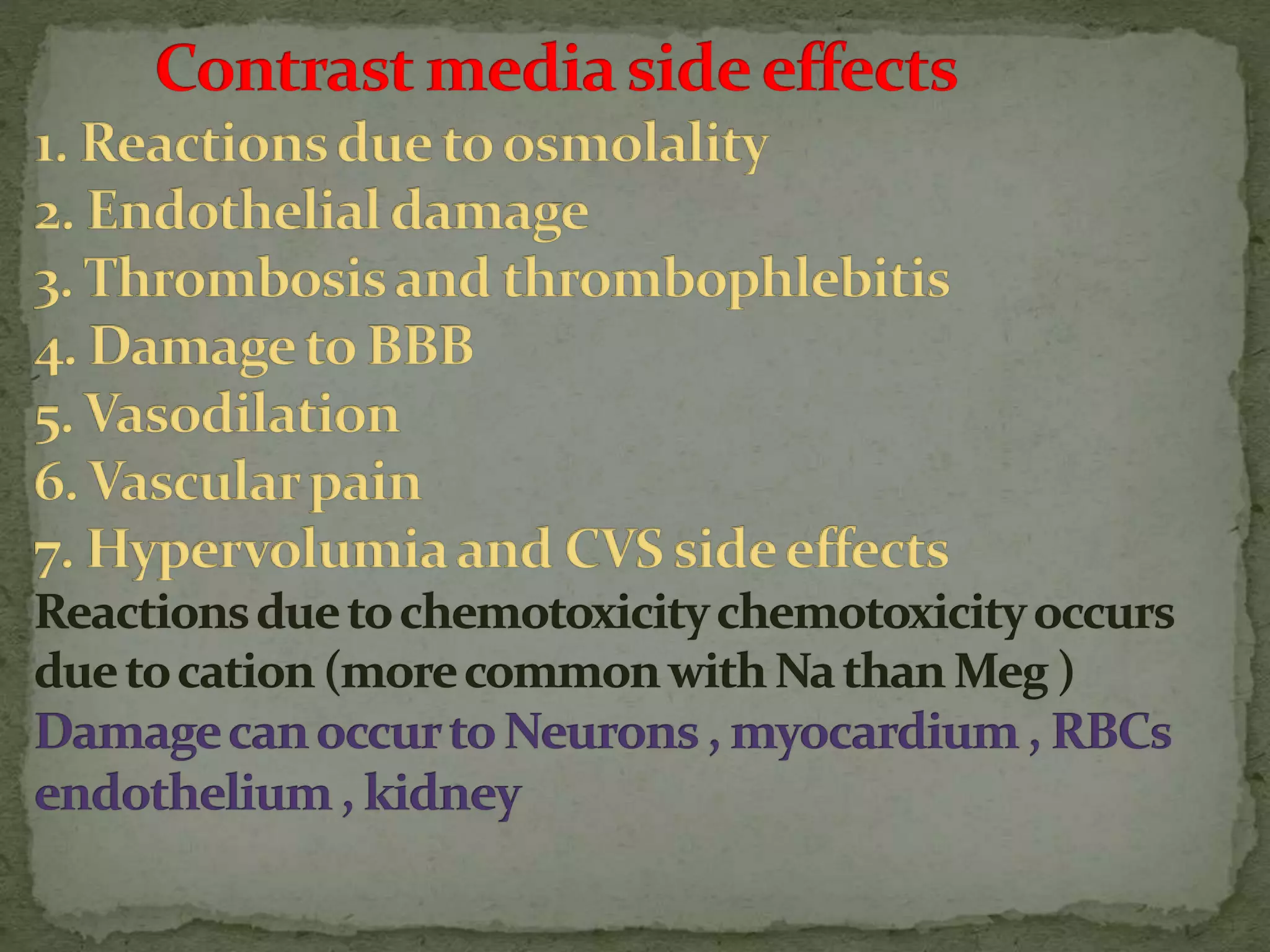 Radiological procedure CONTRAST MEDIA | PPTX
