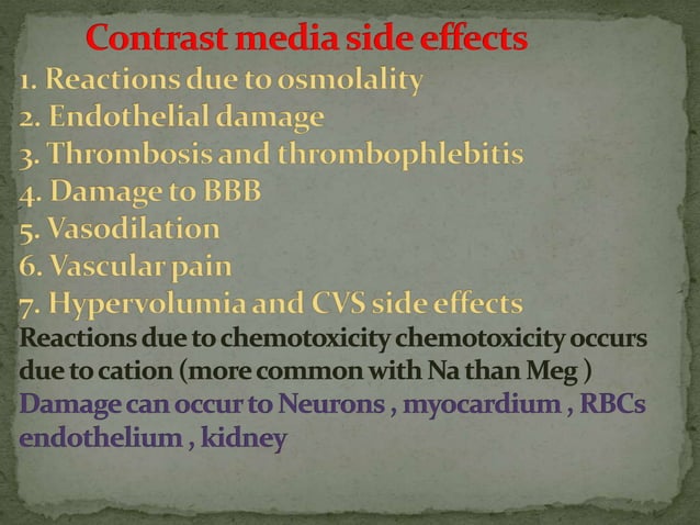 Radiological procedure CONTRAST MEDIA | PPTX
