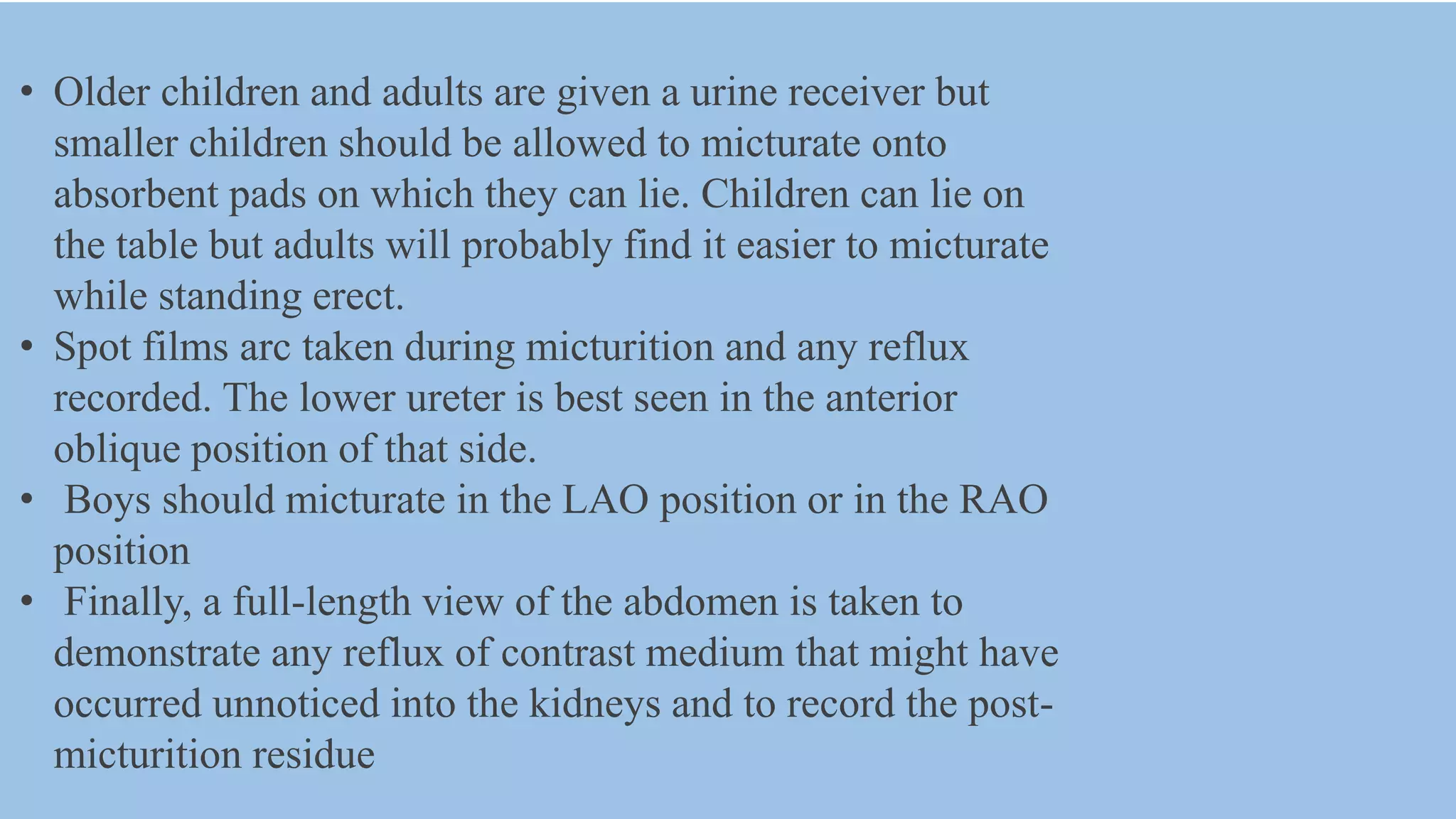 Radiological procedure of retrograde urethrography(rgu) and micturating ...