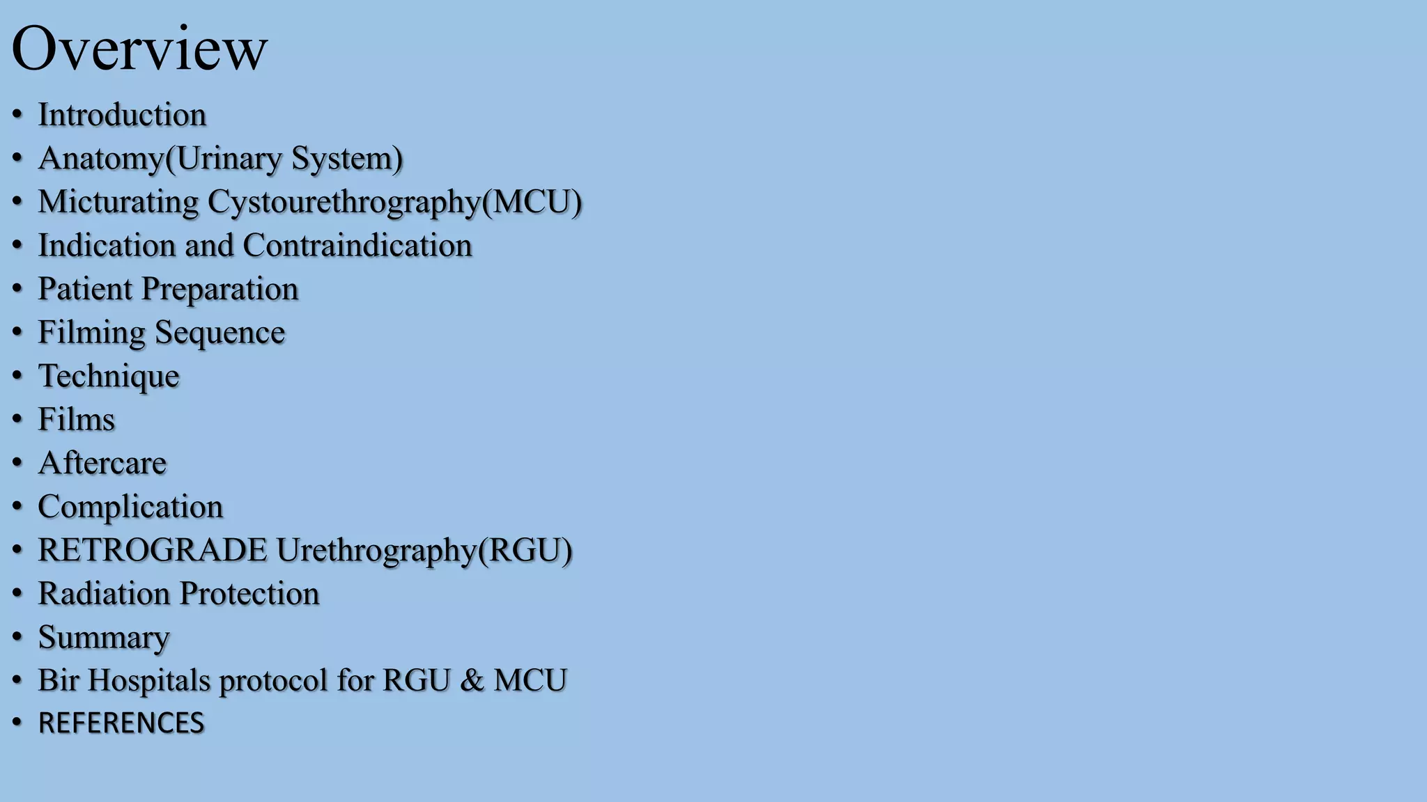 Radiological procedure of retrograde urethrography(rgu) and micturating | PPTX