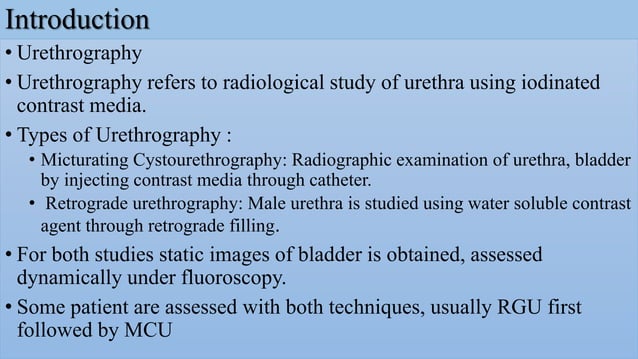 Radiological procedure of retrograde urethrography(rgu) and micturating | PPTX | Sexual ...