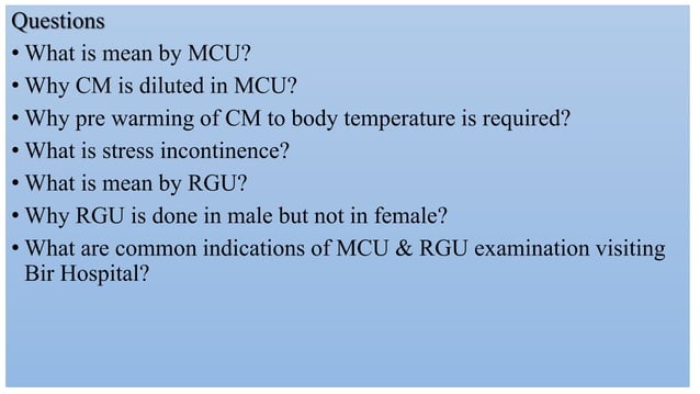 Radiological procedure of retrograde urethrography(rgu) and micturating | PPTX | Sexual ...