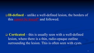 radiological terminologies oral pathology | PPTX