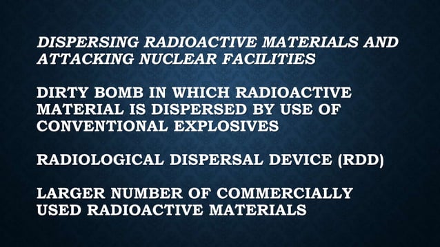 Radiological Terrorism | PPTX