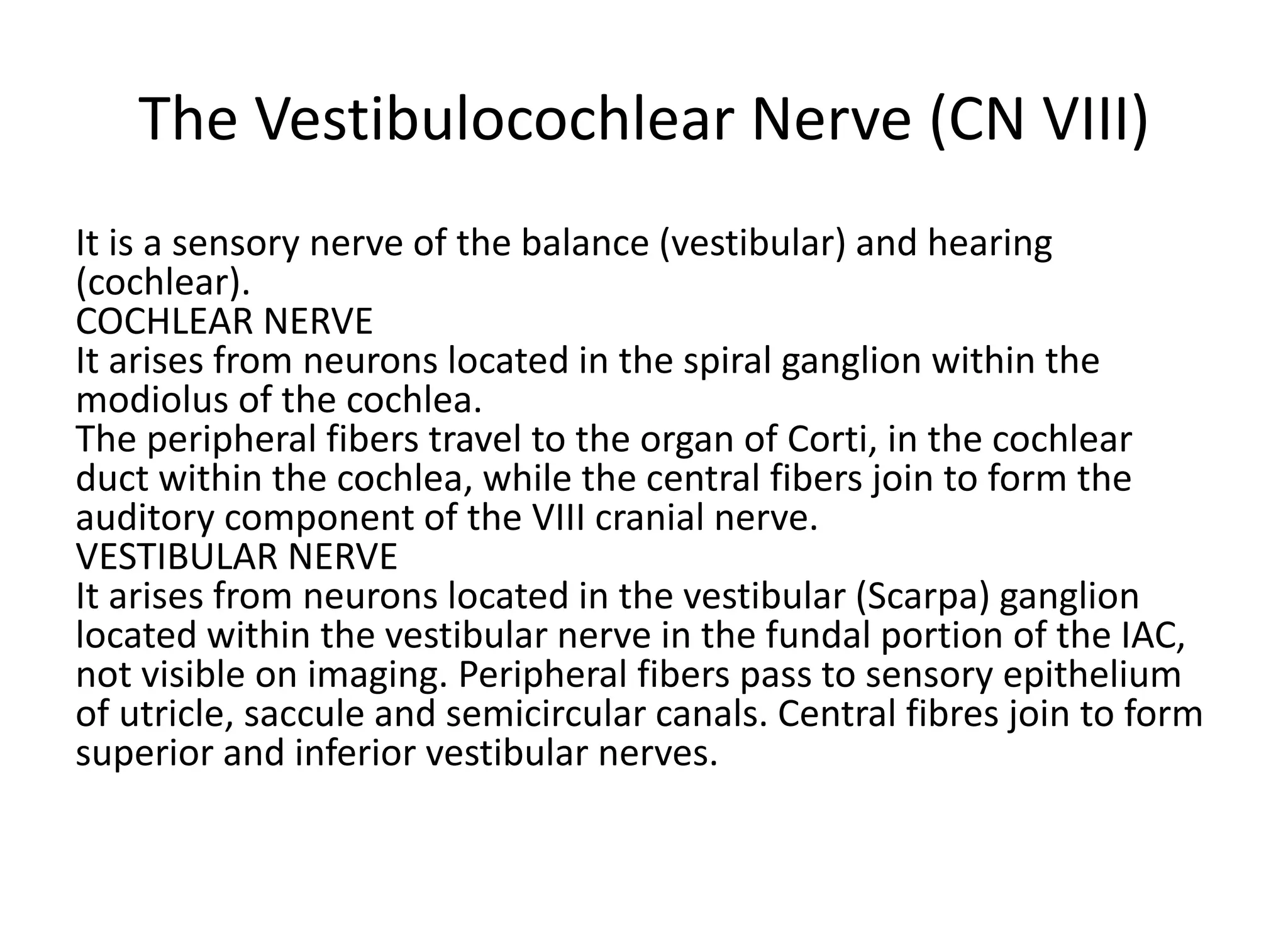 Radiologic anatomy of the cranial nerves | PPTX
