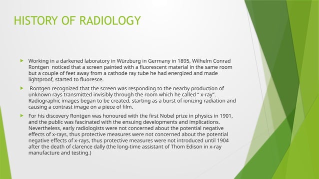 Radiology and imaging technology development ppt | PPT