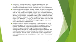 Radiology and imaging technology development ppt | PPTX