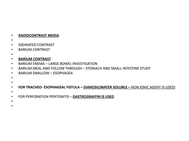 Radiology contrast media | PPTX