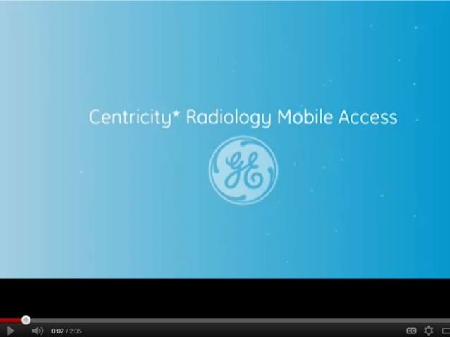 Centricity Radiology Mobile Access Demo | PPTX