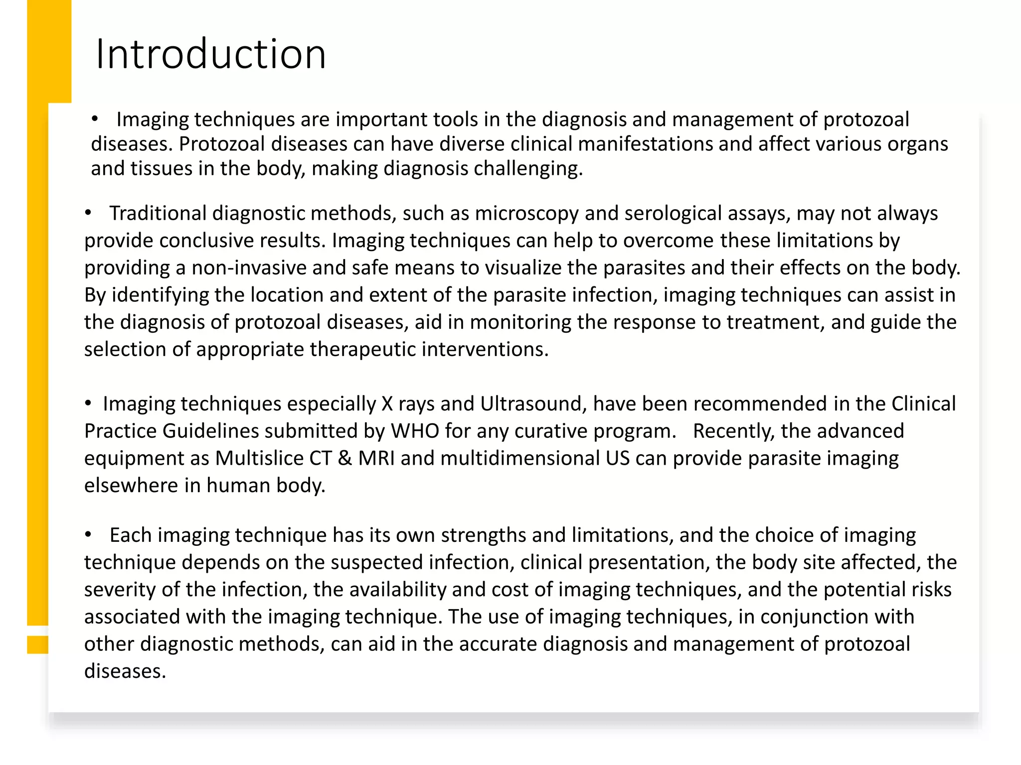 RADIOLOGY and US Imaging for Protozoal Diseases.pptx