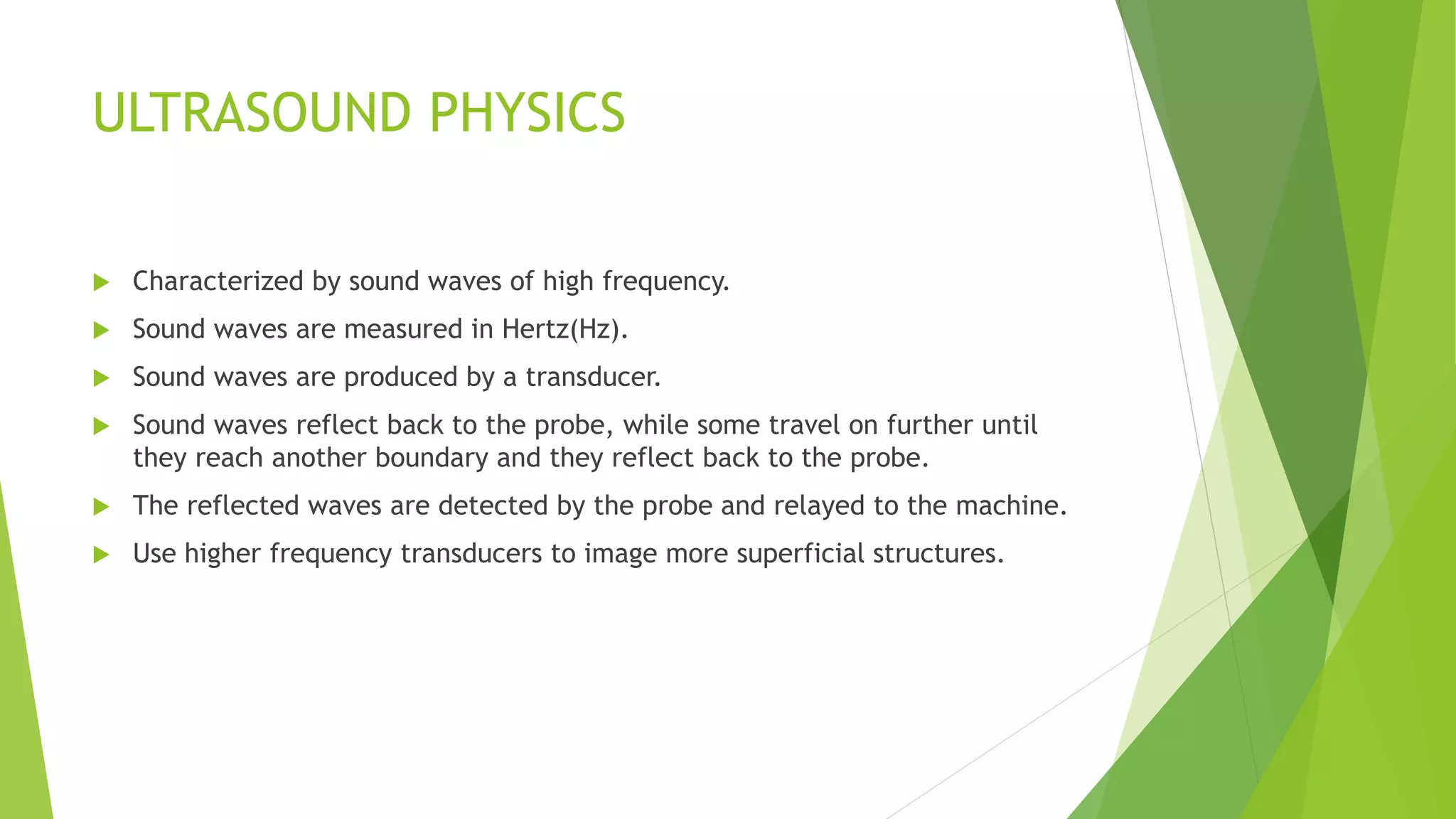 principles of ultrasonography | PPTX