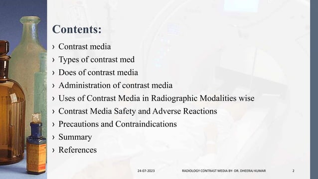 Radiology Contrast Media.pptx | Digestive Disorders | Diseases and ...