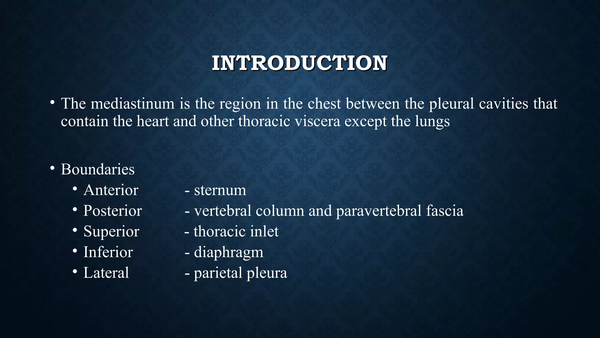 Radiology day 3 mediastinal anatomy | PPT