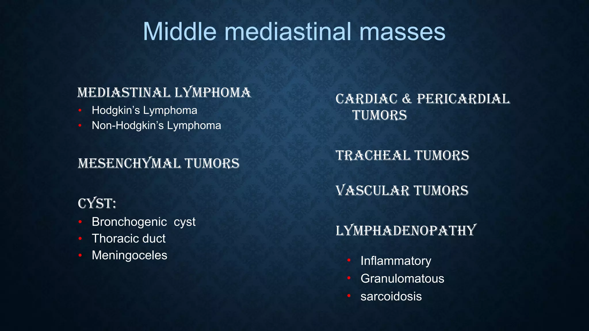 Radiology day 3 mediastinal anatomy | PPT