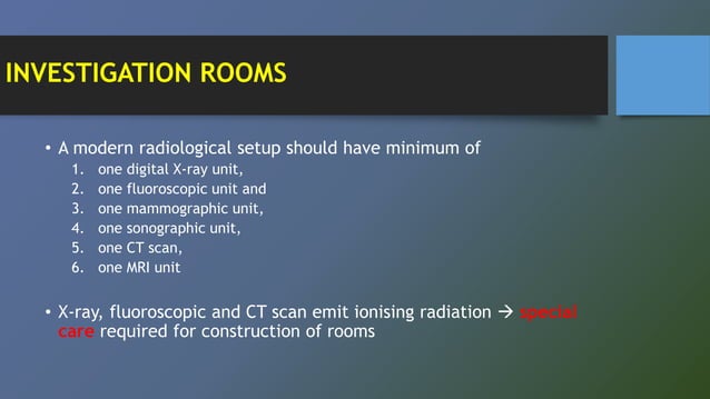 Radiology department planning | PPTX