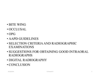 Radiograpgy in Pediatric Dentistry | PPT