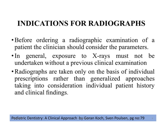 Radiograpgy in Pediatric Dentistry | PPT