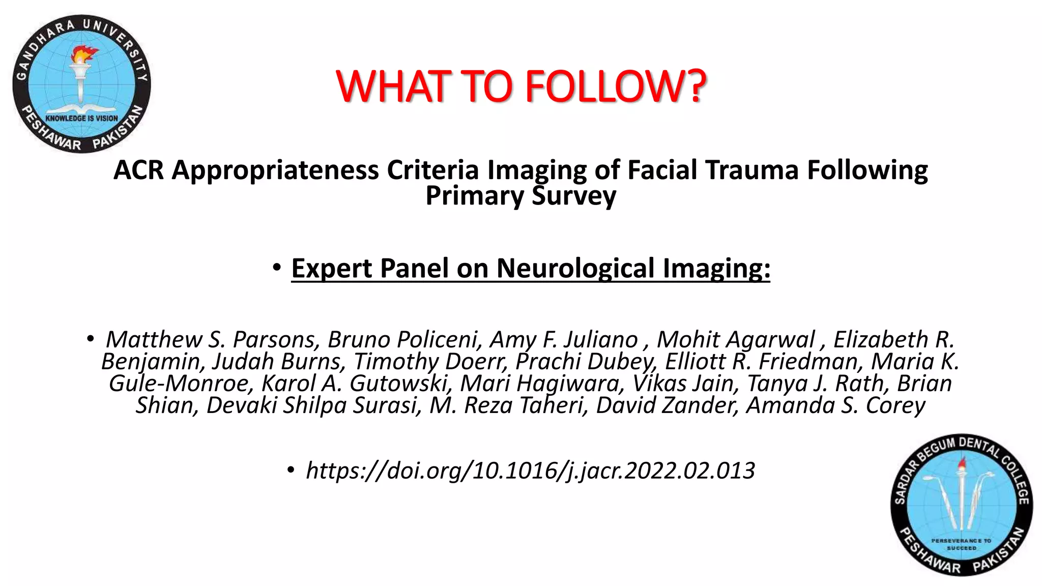 Radiology for Maxillofacial Trauma.pptx