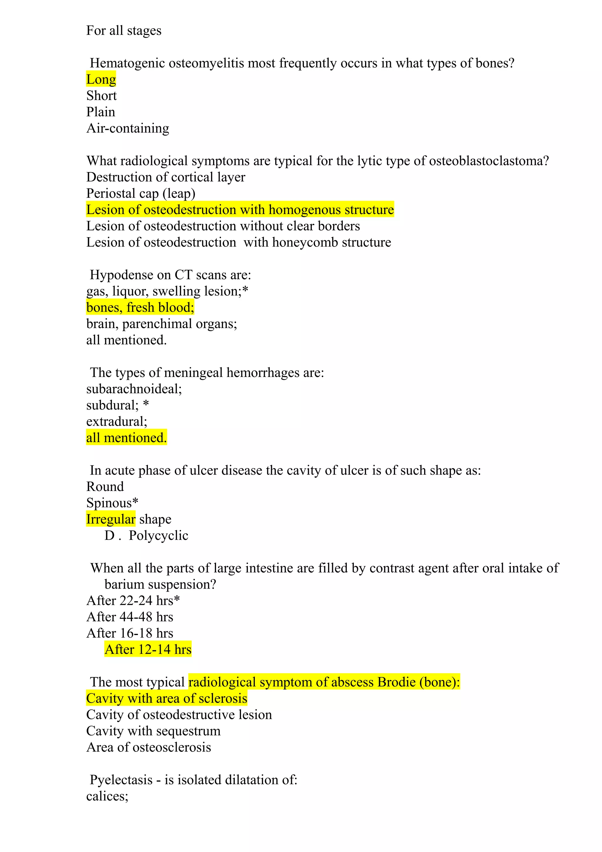 Radiology mcqs module 2 | DOC