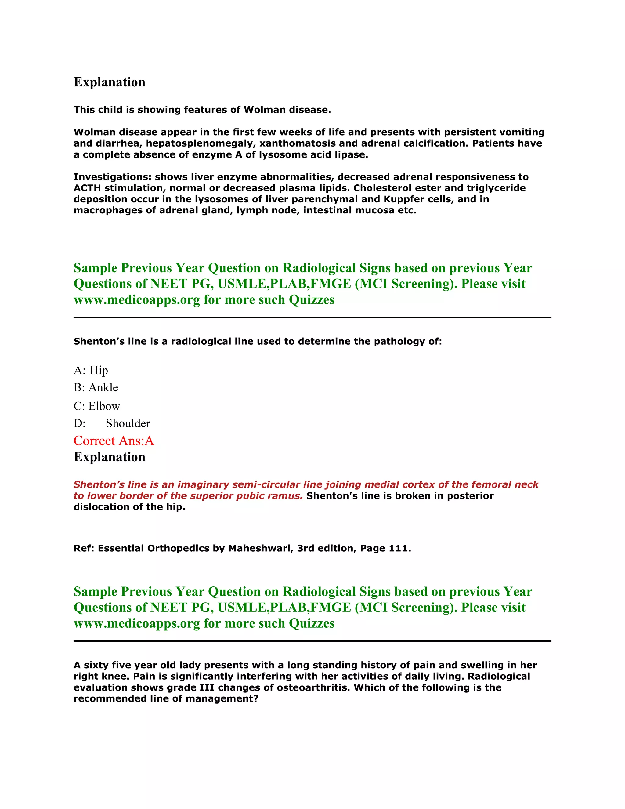 Radiology most important signs sample questions based on neet pg ...