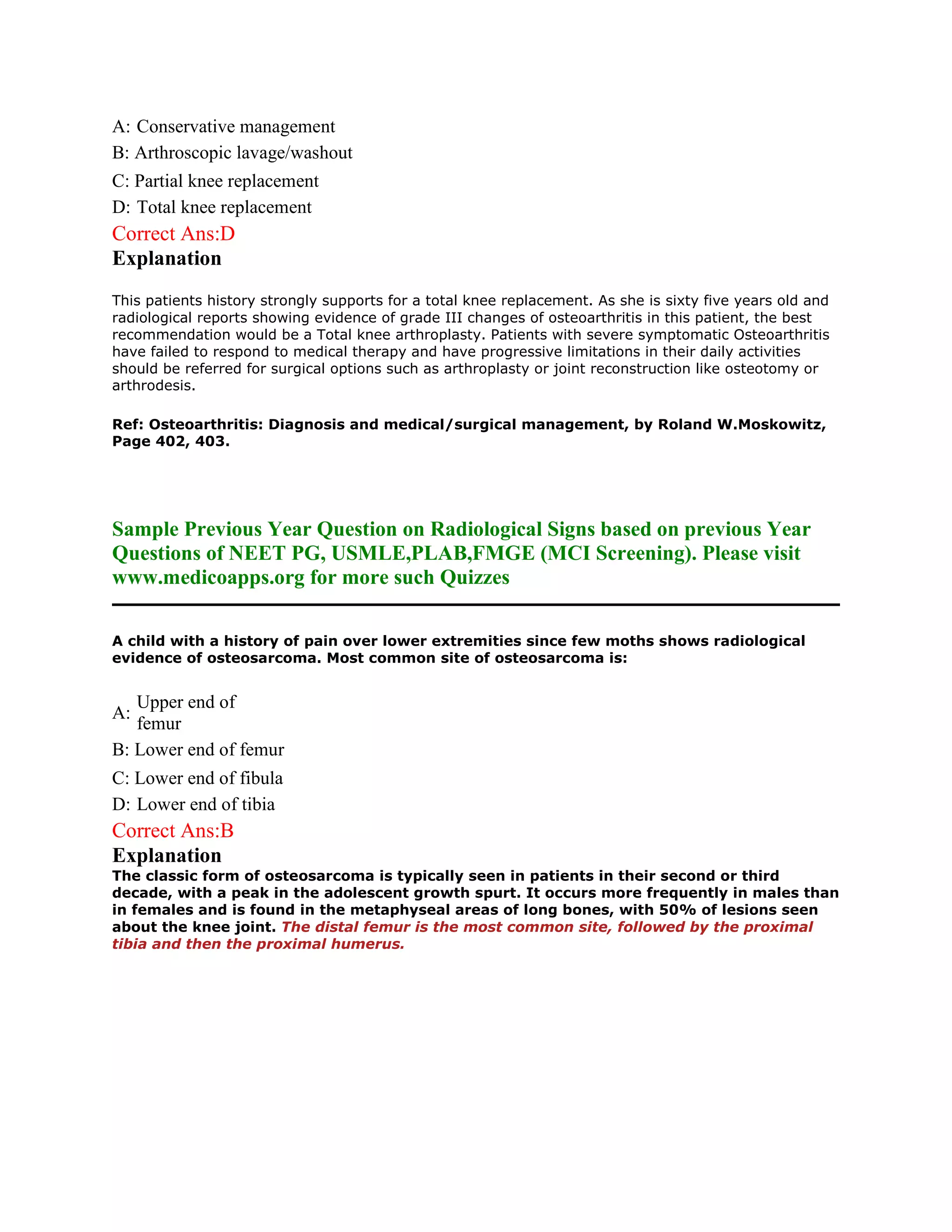 Radiology most important signs sample questions based on neet pg ...