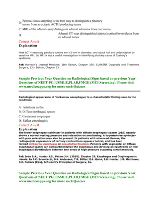 Radiology most important signs sample questions based on neet pg ...