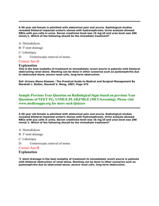 Radiology most important signs sample questions based on neet pg ...